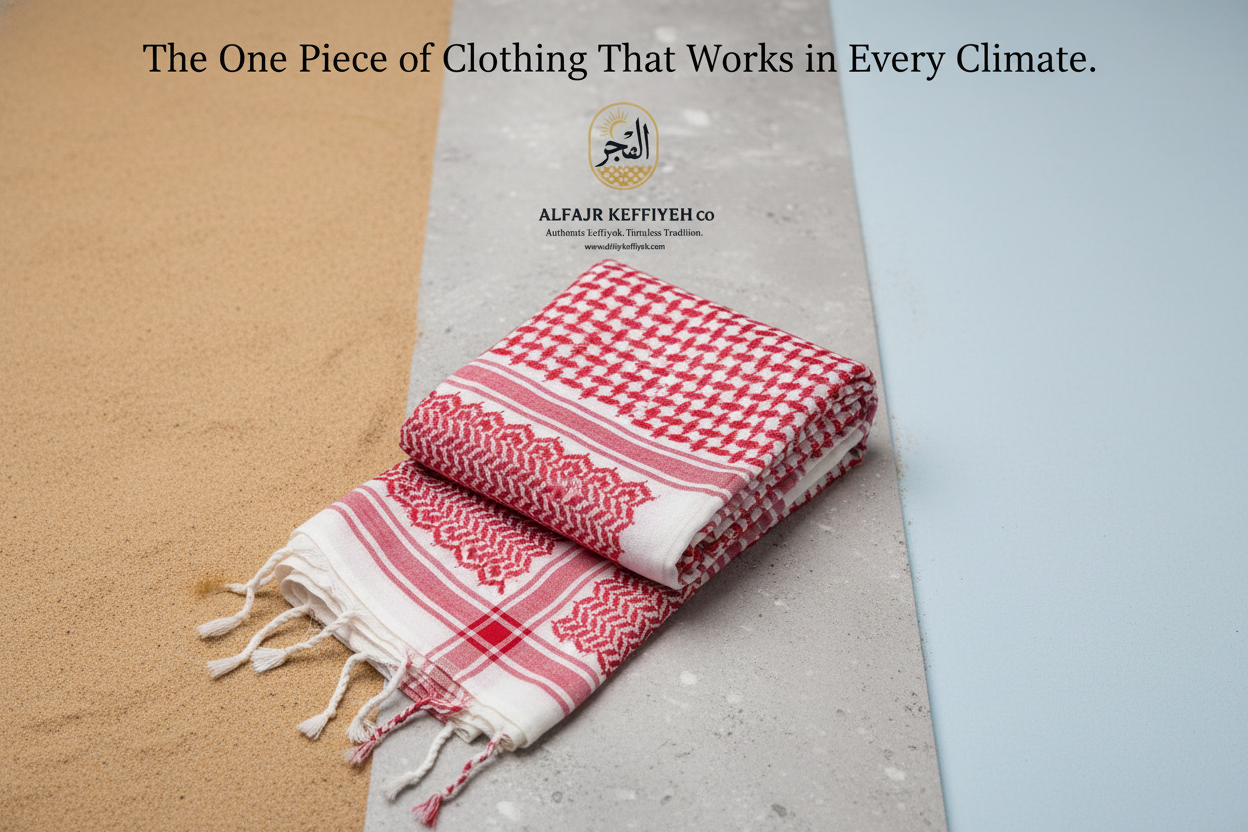 The One Piece of Clothing That Works in Every Climate – ALFAJR KEFFIYEH CO
