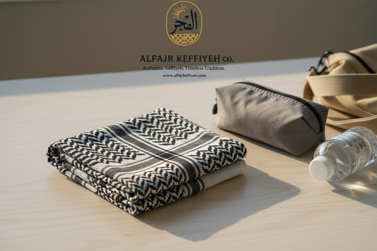 How a Shemagh Can Be Used Comfortably During Umrah or Hajj – ALFAJR ...