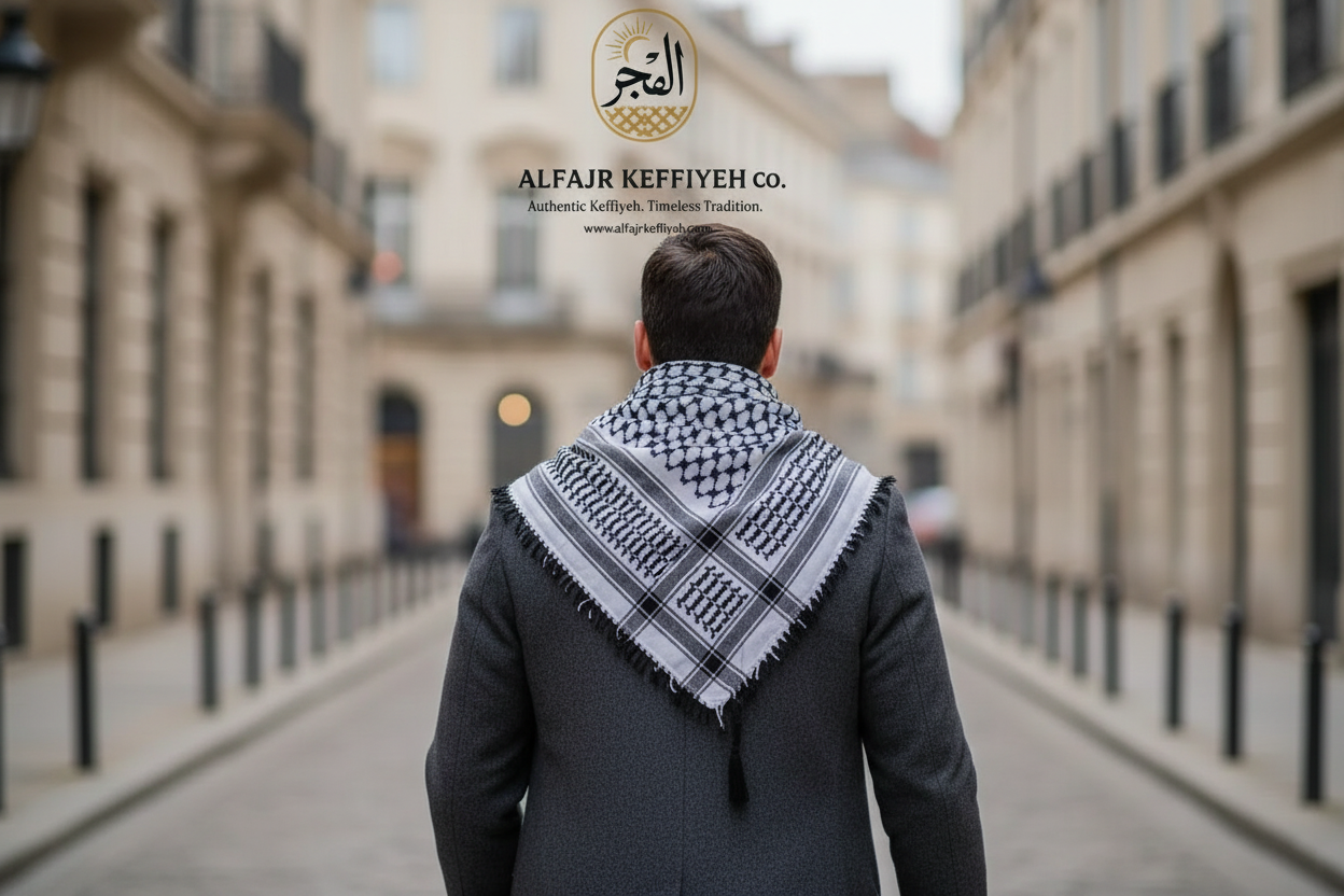 Wearing a Shemagh with Wool Coats and Structured Outerwear – ALFAJR ...